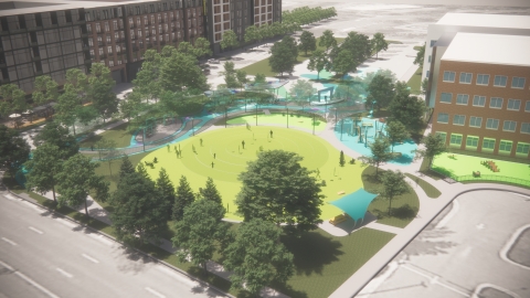 Civic Plaza at Wayne K. Curry Administration Building - Blue Line Corridor Project | Maryland ...